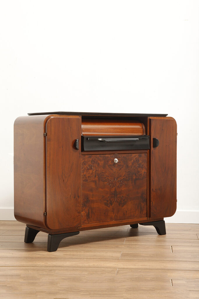 Szafka art deco na płyty winylowe, barek, Supraphon MODEL SL 13/II ...