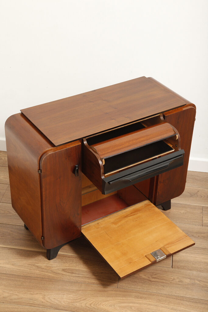 Szafka art deco na płyty winylowe, barek, Supraphon MODEL SL 13/II ...